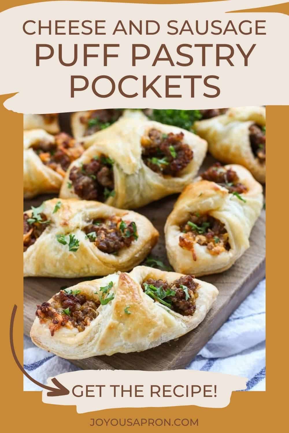 Sausage and Cheese Puff Pastry Pockets - Joyous Apron