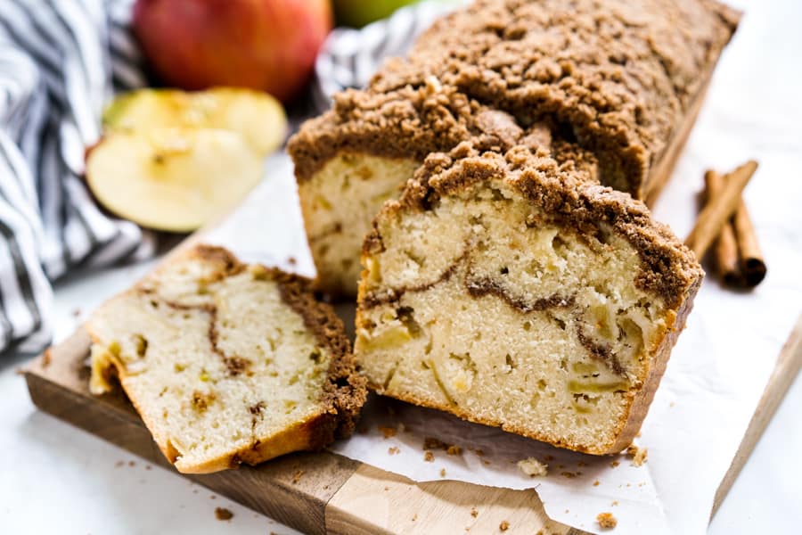 Apple Cinnamon Bread with Crumb Topping - Joyous Apron