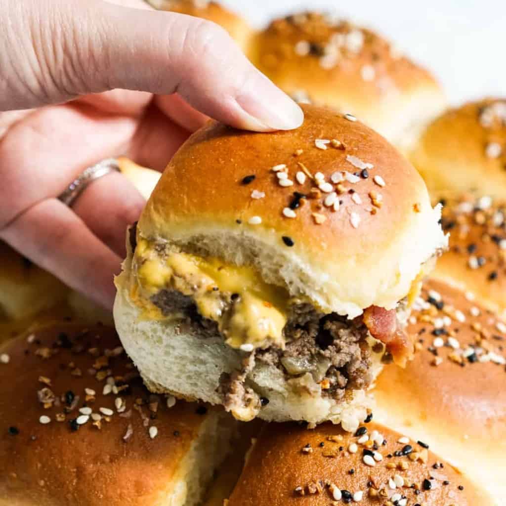 Bacon Cheeseburger Sliders (in Hawaiian Rolls) - Joyous Apron
