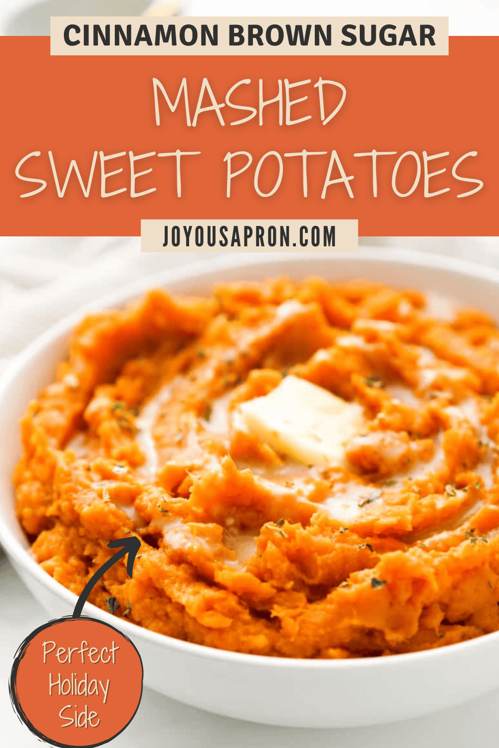 Cinnamon Brown Sugar Mashed Sweet Potatoes - Joyous Apron