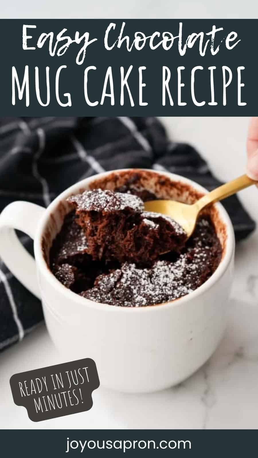EASY Chocolate Mug Cake (5 minutes only!) - Joyous Apron