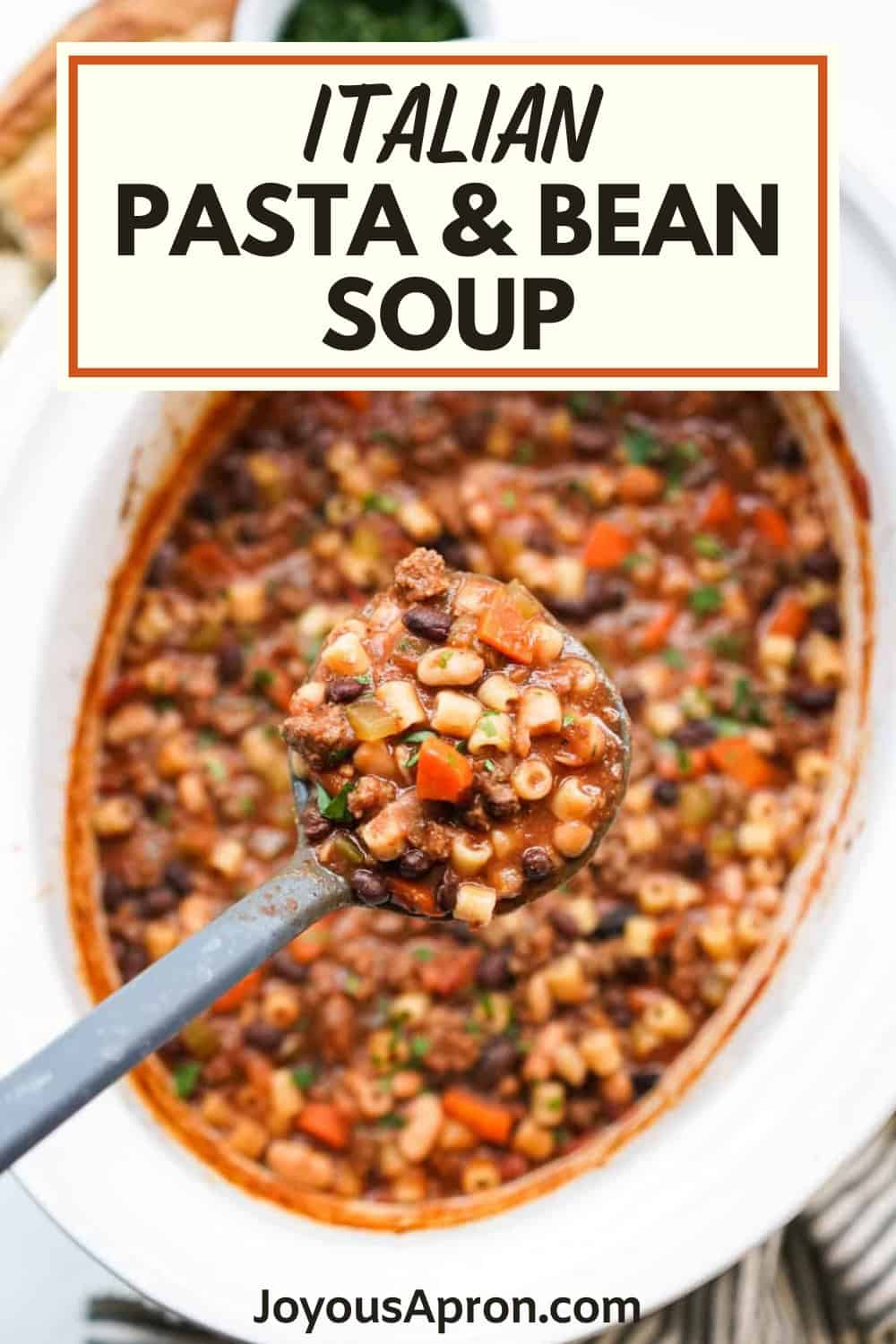 Slow Cooker Pasta Fagioli (Italian Pasta and Bean Soup) - Joyous Apron