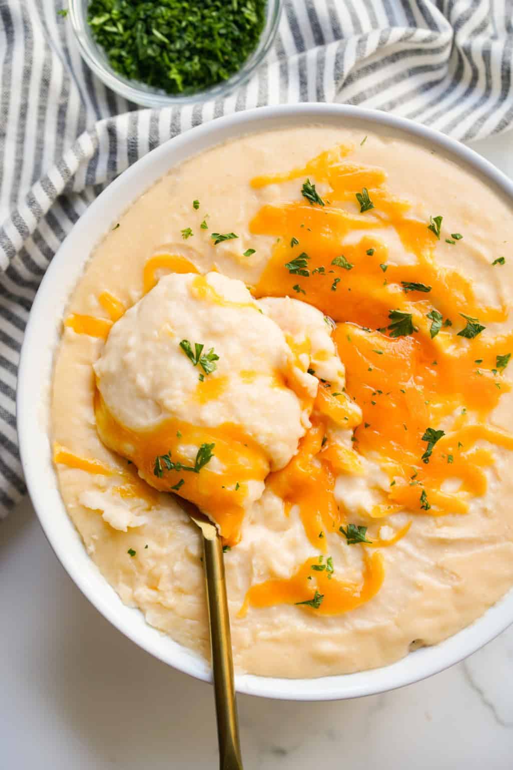 Cheesy Mashed Potatoes - Joyous Apron