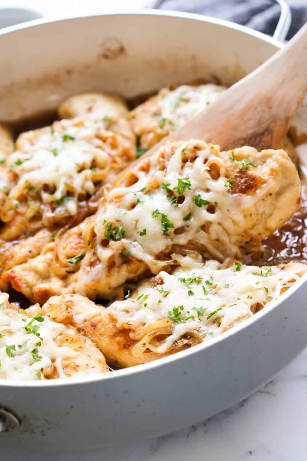 Moist and Juicy French Onion Chicken (One Skillet Meal) - Joyous Apron